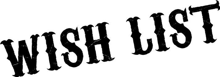 Wish list stamp on white Royalty Free Vector Image