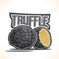 Black truffle mushroom whole forest tuber Vector Image