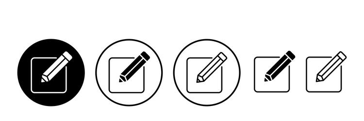 Edit icon edit document sign and symbol pencil Vector Image
