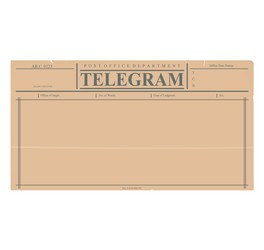 Blank urgent telegram form Royalty Free Vector Image