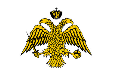 Byzantine coat of arms silhouette Royalty Free Vector Image