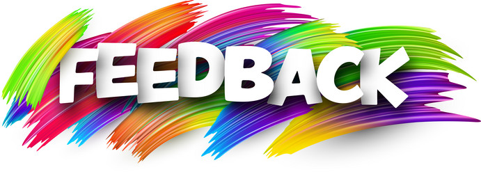 Feedback paper word sign with colorful spectrum Vector Image