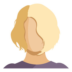 Flat female avatar no face woman userpic Vector Image