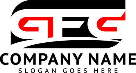 Initial letter gfg logo template design Royalty Free Vector