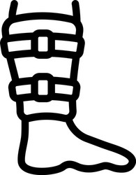 Leg brace Royalty Free Vector Image - VectorStock