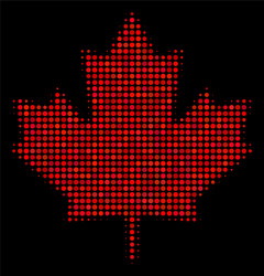 Bright pixel maple leaf icon Royalty Free Vector Image