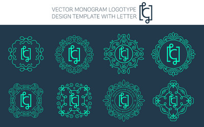 Monogram logo set Royalty Free Vector Image - VectorStock
