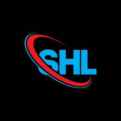 Shl circle letter logo design Royalty Free Vector Image
