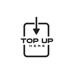 Top up digital money balance app logo design Vector Image