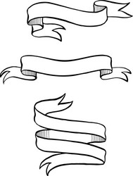 Calligraphy ribbon frame banner Royalty Free Vector Image