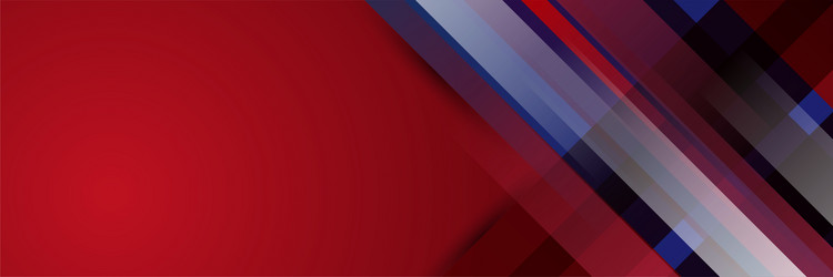 American blue and red banner background template Vector Image