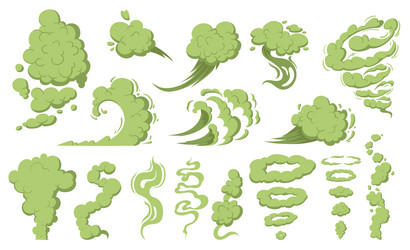 Cartoon bad smell poisonous clouds stink Vector Image