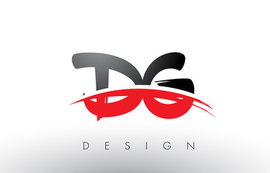 Dg d g logo letters with red and black colors Vector Image