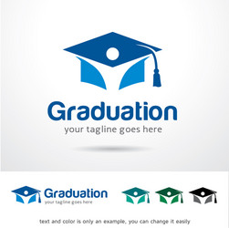 Graduation pencil logo design template Royalty Free Vector