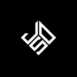 Jso letter logo design on black background Vector Image