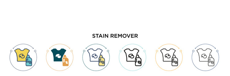 Stain remover icon in filled thin line outline Vector Image