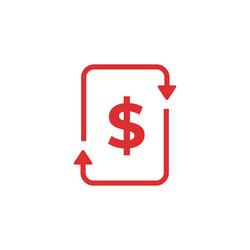 Top up digital money balance app logo design Vector Image