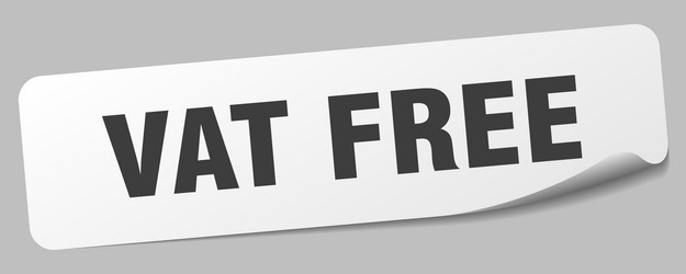 Vat free sticker vat free label Royalty Free Vector Image