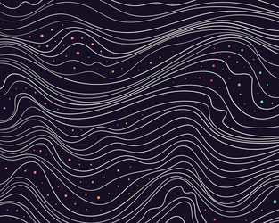 Wave lines pattern black wavy isolated Royalty Free Vector