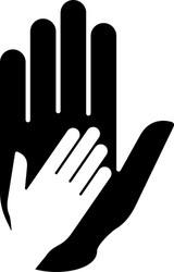 Helping hand Royalty Free Vector Image - VectorStock