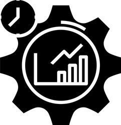 Dicrease profits black icon concept Royalty Free Vector