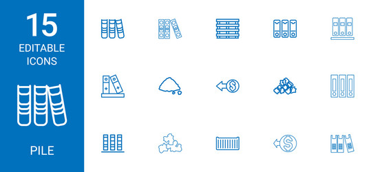 7 pile icons Royalty Free Vector Image - VectorStock