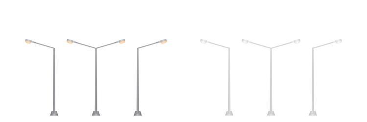 Public street light pole at night Royalty Free Vector Image