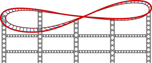 Carnival roller coaster color Royalty Free Vector Image