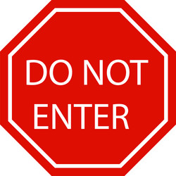 Stop sign traffic symbol rules and regulations Vector Image