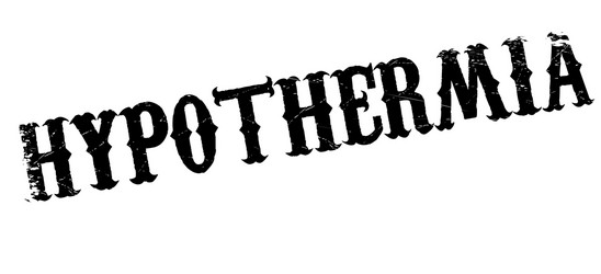 Hypothermia rubber stamp Royalty Free Vector Image