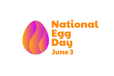 National egg day june 3 template for background Vector Image