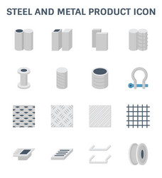 Steel production icon Royalty Free Vector Image
