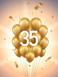 35th anniversary celebration background Royalty Free Vector