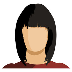Flat female avatar no face woman userpic Vector Image