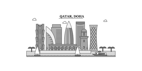 Skyline Doha Tourism Vector Images (over 160)