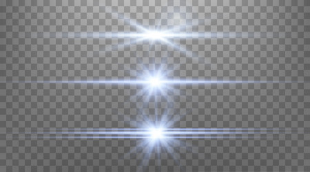 Green and blue lens flares set isolated Royalty Free Vector