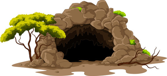 Cave scene Royalty Free Vector Image - VectorStock