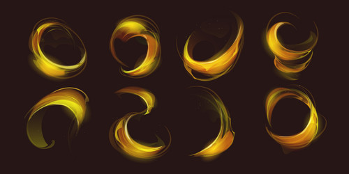 Magic light effect swirl with neon sparkle shine Vector Image