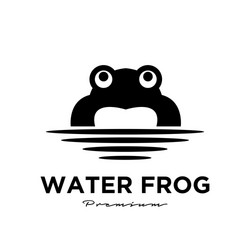Simple toad frog logo concept Royalty Free Vector Image