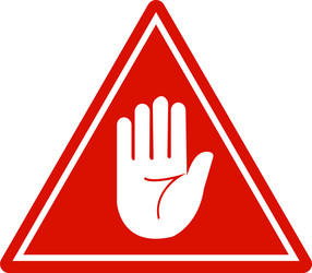 Stop sign traffic symbol rules and regulations Vector Image