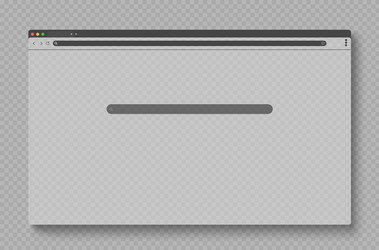 Transparent browser window website mockup frame Vector Image