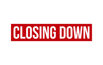 Closing down rubber stamp seal Royalty Free Vector Image