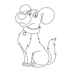 Cute funny ruddy bee flying coloring book page Vector Image
