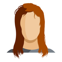 Flat female avatar no face woman userpic Vector Image