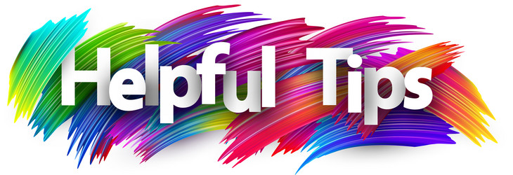 Helpful tips paper word sign with colorful Vector Image