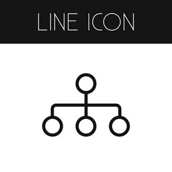 Isolated structure outline hierarchy Royalty Free Vector