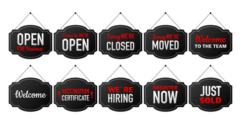 Notice keep door closed symbol sign business sign Vector Image