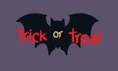 Trick or treat bat poster Royalty Free Vector Image