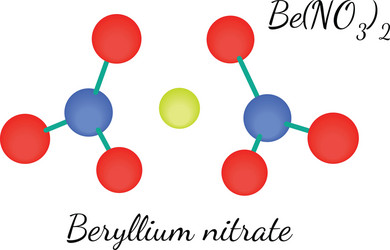 Ben2o6 beryllium nitrate molecule Royalty Free Vector Image