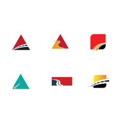 Highway freeway road infrastructure logo Vector Image